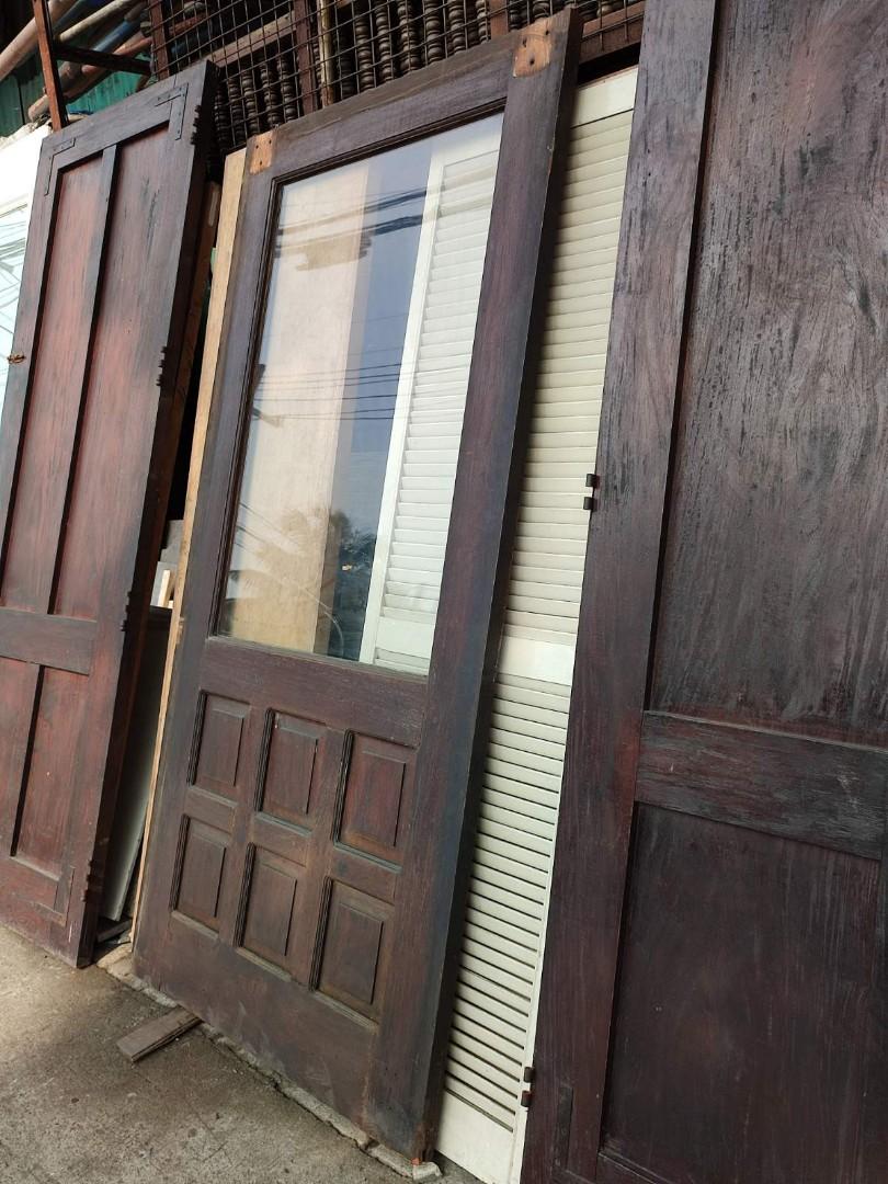 1930's Narra Vintage Sliding Glass Door (2nd hand), Furniture & Home ...