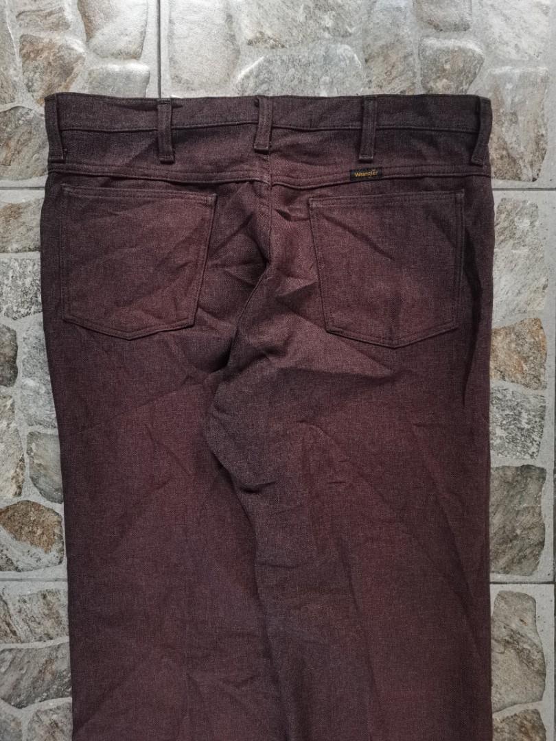 1980's wrangler rancher western pants (brown), Men's Fashion, Bottoms ...