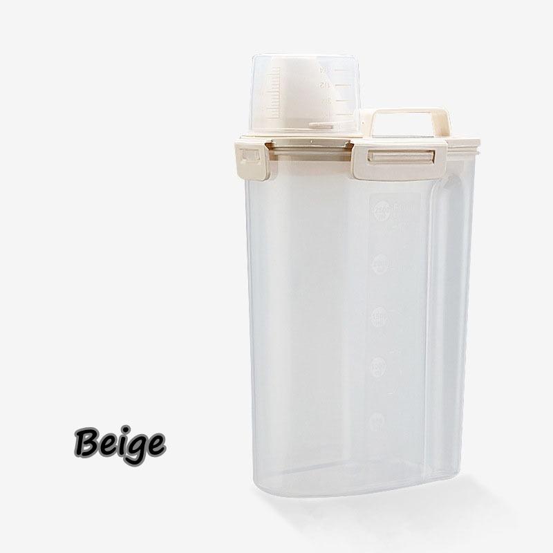 3L Rice Airtight Container 4 Buckles Dry Food Cereal Storage Box BPA ...