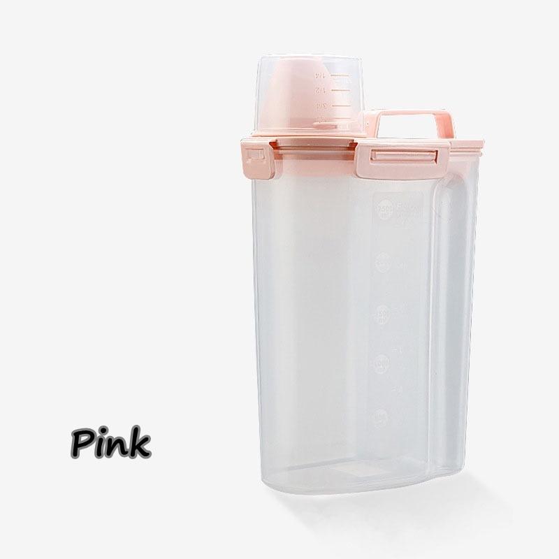 3L Rice Airtight Container 4 Buckles Dry Food Cereal Storage Box BPA ...