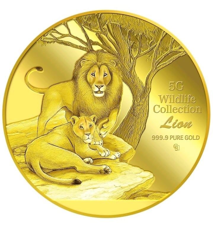 5g Lion Gold Coin / 999.9 Pure Gold / Singapore Made, Hobbies & Toys ...