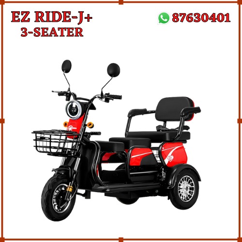 💢 EZ Ride-J+ PMA LTA Approved Mobility 3-Wheel 3-Seater Scooter ...