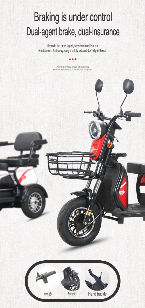 💢 EZ Ride-J+ PMA LTA Approved Mobility 3-Wheel 3-Seater Scooter ...