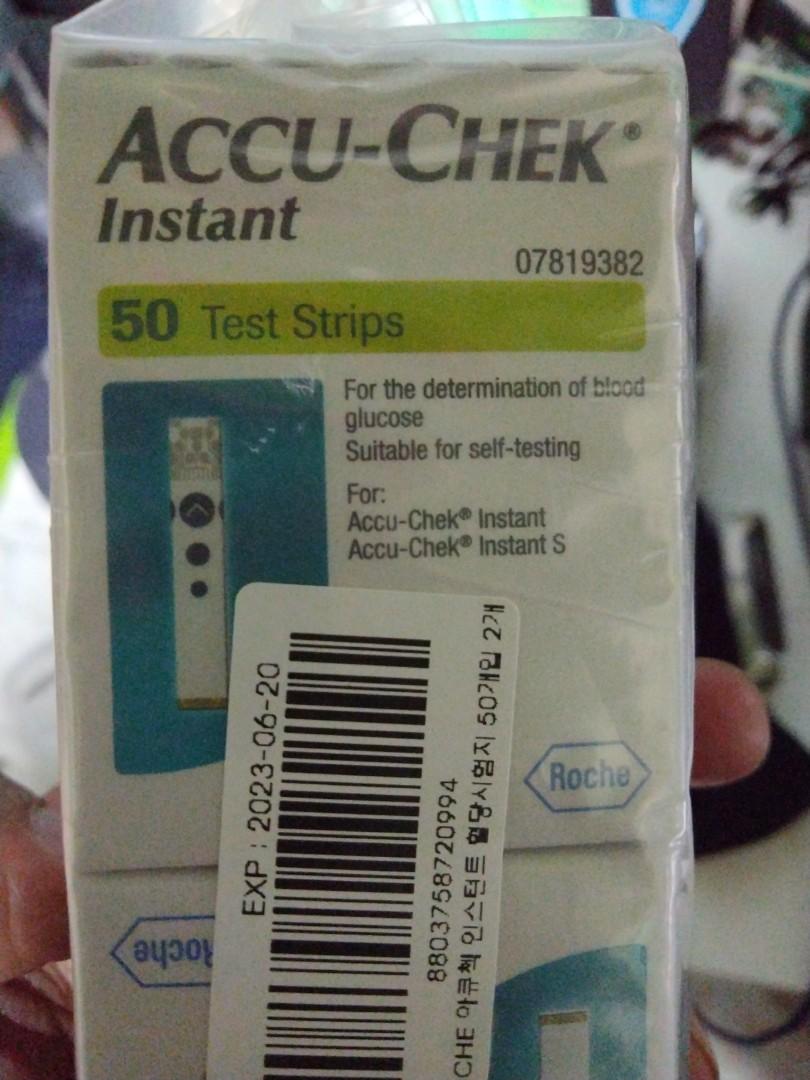 Acu-Chek instant test strips, Health & Nutrition, Medical Supplies ...