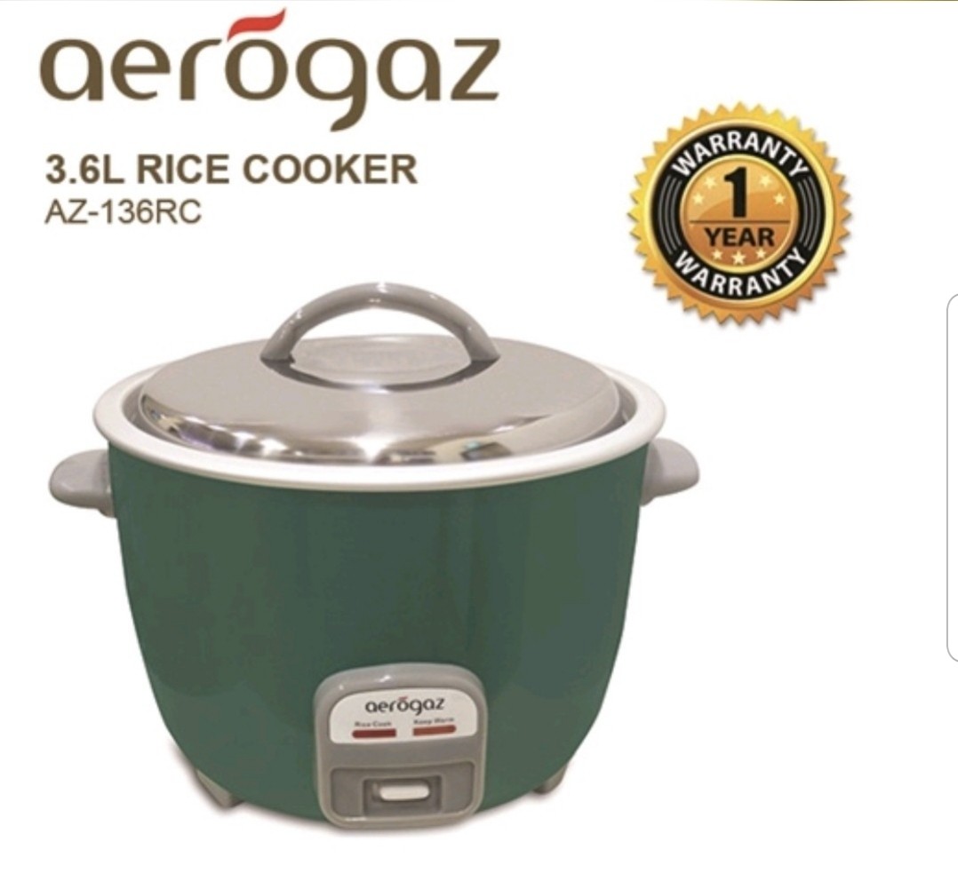 Aerogaz 3.6L Rice Cooker AZ-136RC, TV & Home Appliances, Kitchen ...