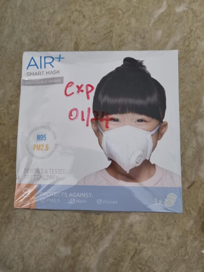 Air+ Smart Mask (size S for kid), Health & Nutrition, Face Masks & Face ...