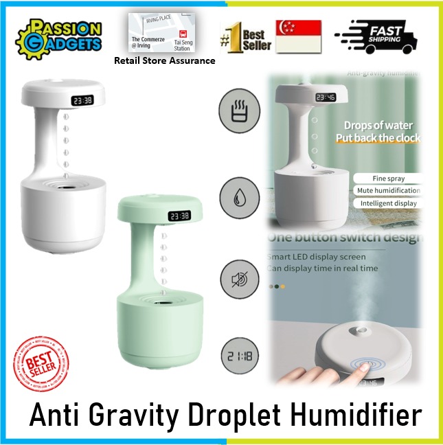 Anti Gravity Droplet Humidifier LZ599 800ML Ultrasonic Cool Mist Maker Fogger USB connection ...