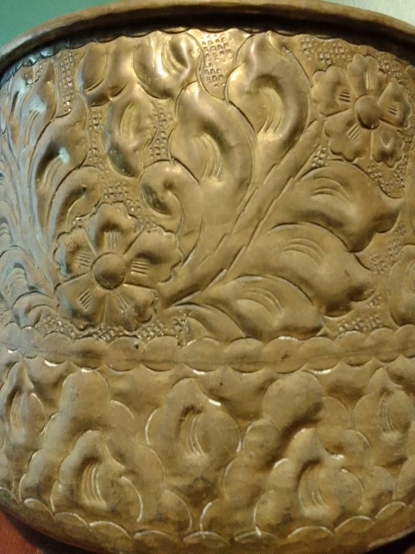 Antique Indian Repousse Brass Planter Jardinaire Pot FVun12001022e13 ...