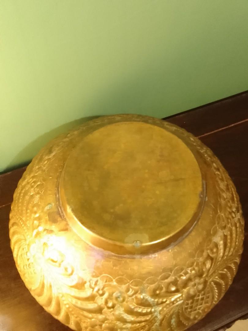 Antique Indian Repousse Brass Planter Jardinaire Pot FVun15001022e10 ...