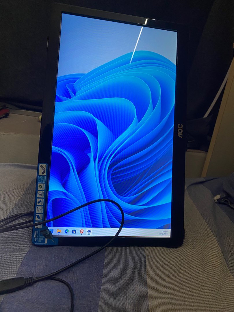 AOC Portable Monitor 15.6” USB 3.0 (LED Backlight), Computers & Tech ...