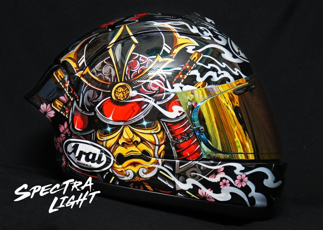 Custom airbrush Arai helmet Samurai custom VZ RAM, Motorcycles ...
