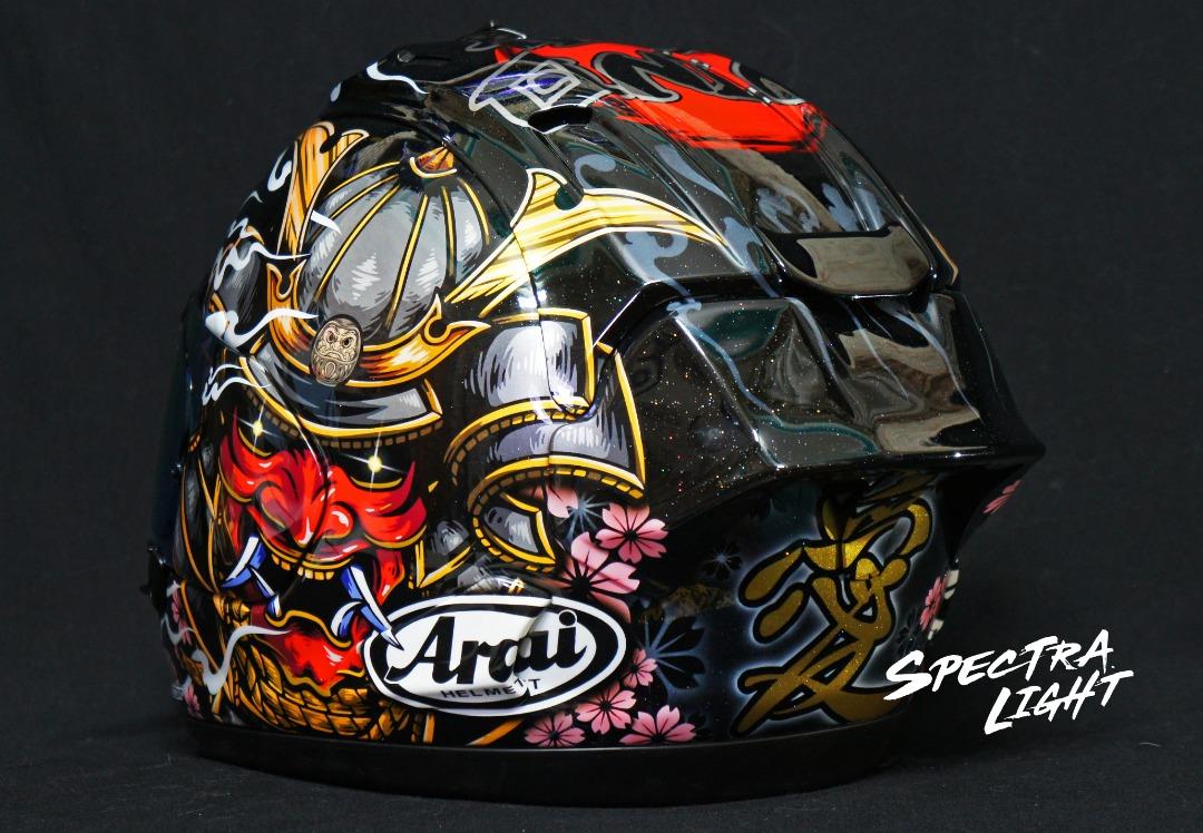 Custom airbrush Arai helmet Samurai custom VZ RAM, Motorcycles ...
