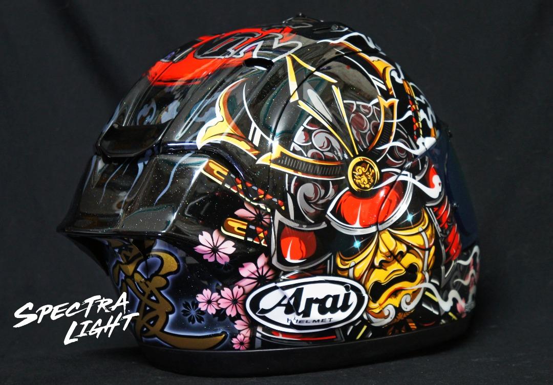 Custom airbrush Arai helmet Samurai custom VZ RAM, Motorcycles ...
