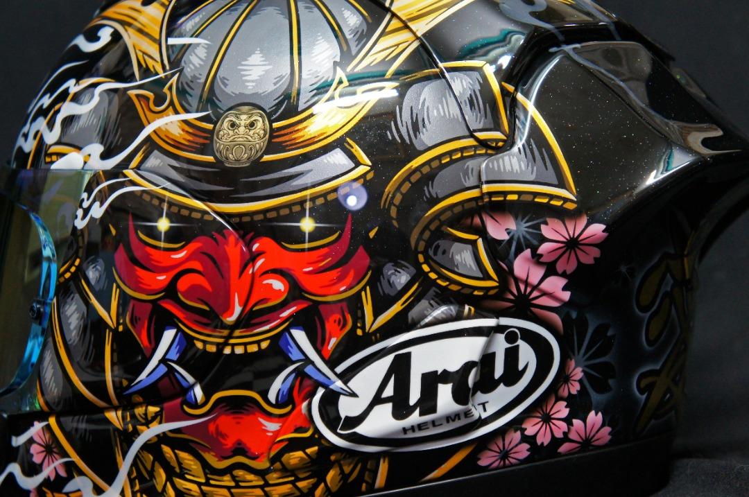 Custom airbrush Arai helmet Samurai custom VZ RAM, Motorcycles ...