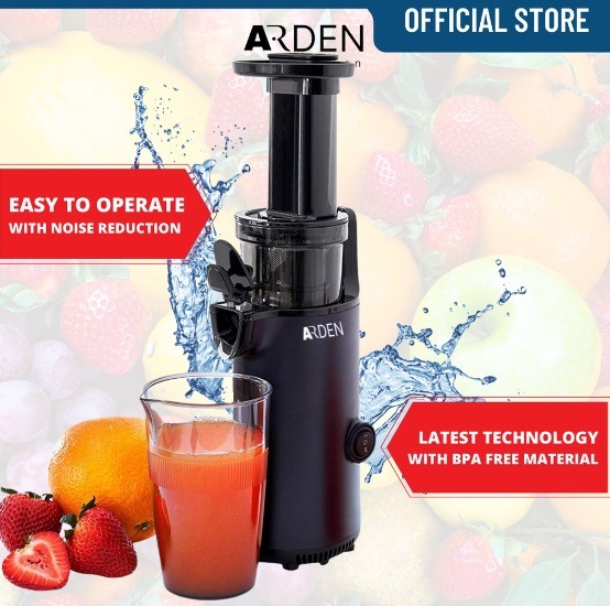Arden Cold Press Slow Juicer Easy to Clean, Pulp Measuring Cup, Less ...