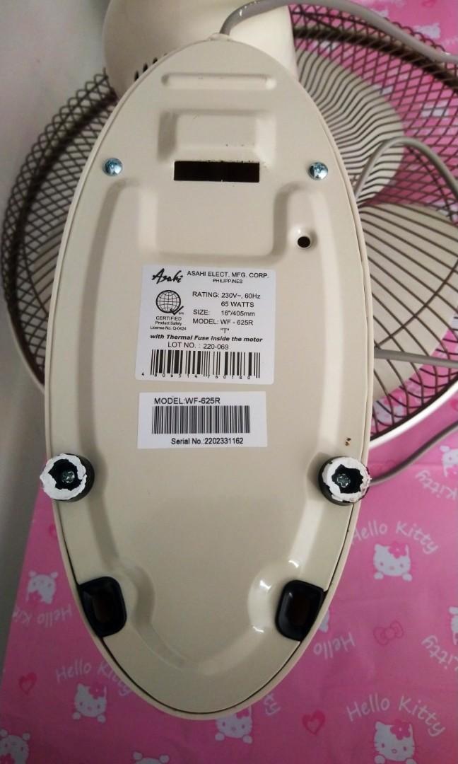 Asahi wall fan, Furniture & Home Living, Lighting & Fans, Fans on Carousell