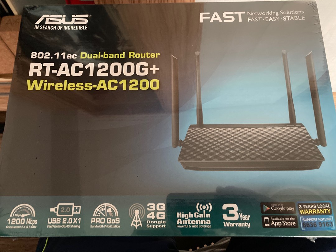 ASUS RT-AC1200G+ Router, Computers & Tech, Parts & Accessories ...