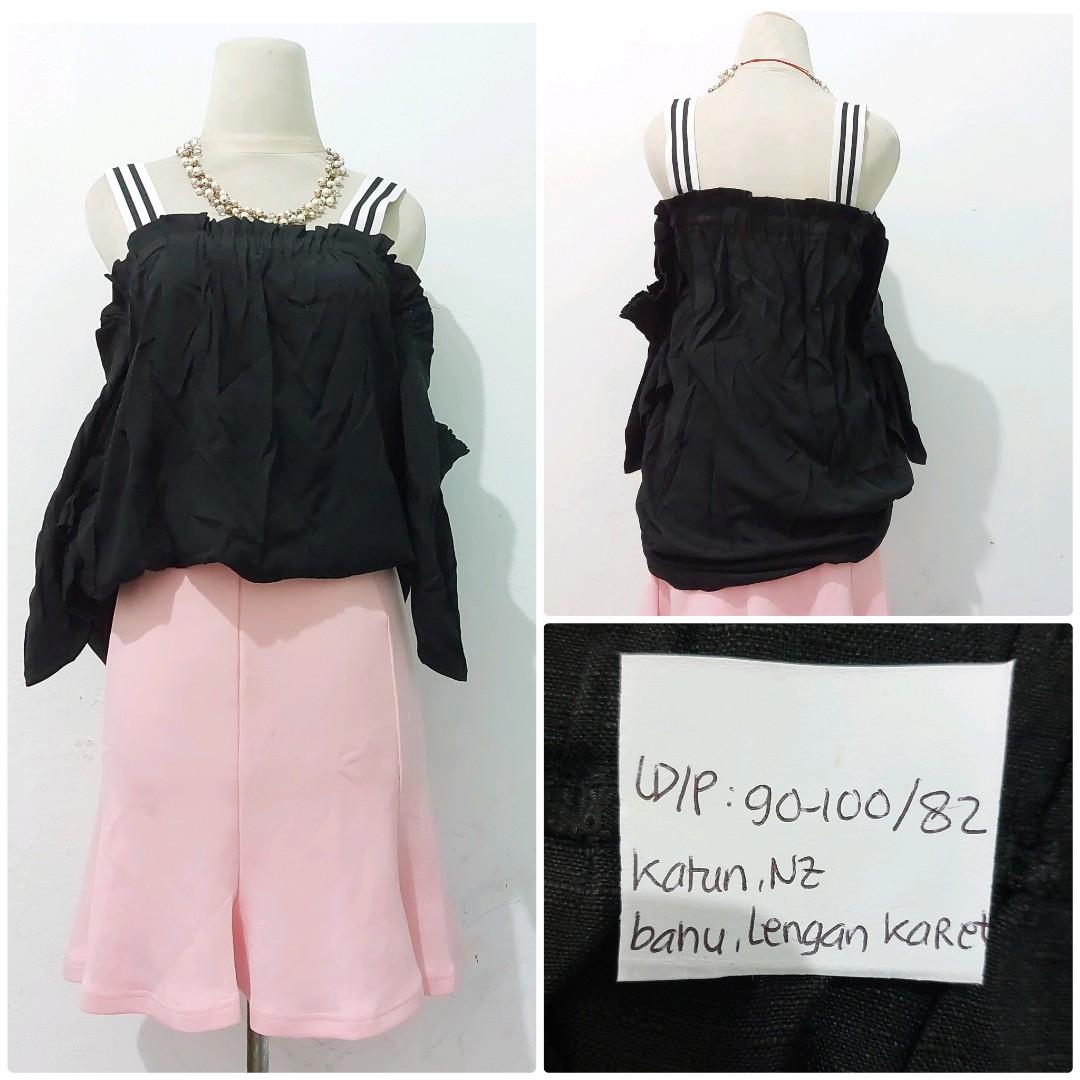 Black Off Shoulders Mini Dress/Thrift Mini Dress Hitam Sabrina, Fesyen ...