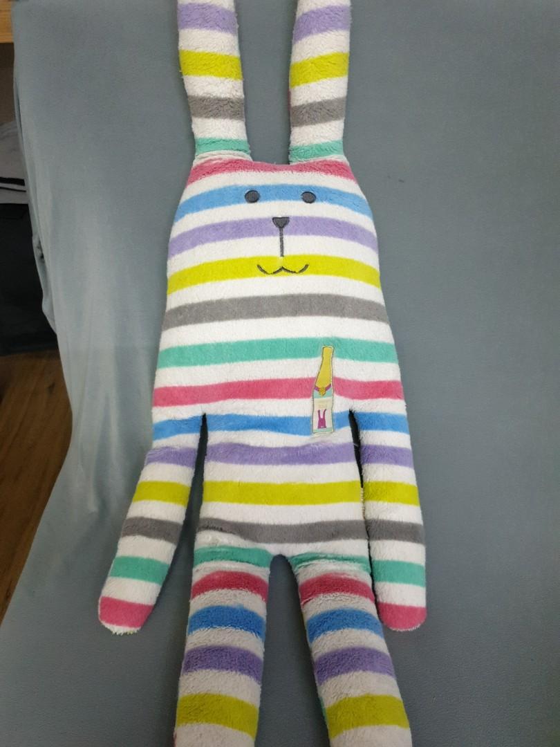 Craftholic Rab M rabbit bunny soft toy plushy rainbow, Hobbies & Toys, Toys & Games on Carousell