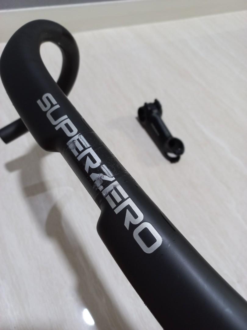 Deda Superzero Carbon Handlerbar & Alloy Stem, Sports Equipment, Bicycles & Parts, Parts ...