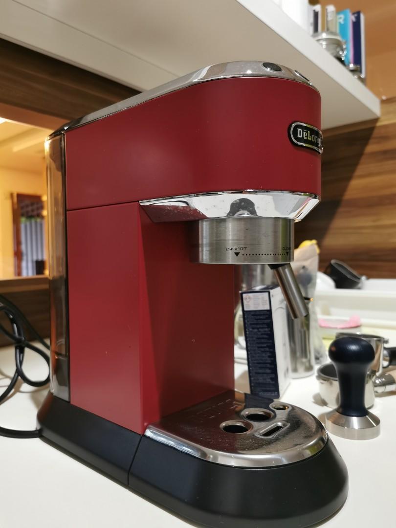 Delonghi Dedica Style Scarlet Red Pump Espresso Machine, TV & Home ...