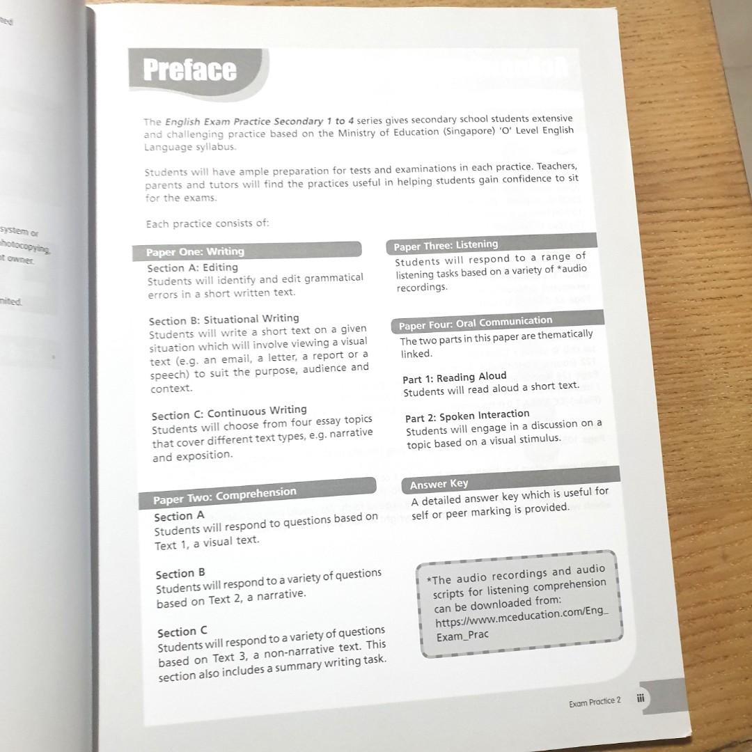 English Exam Practice Secondary 2, Hobbies & Toys, Books & Magazines ...