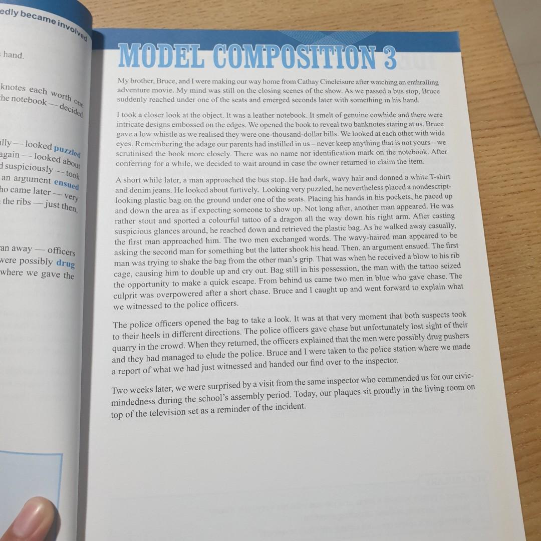 English Model Composition | Lower Secondary, Hobbies & Toys, Books ...