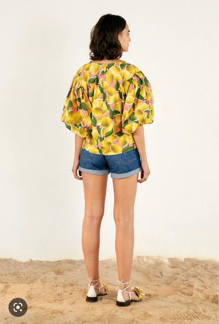 [Brand new] Farm Rio Lemon Print, Women's Fashion, Tops, Blouses on ...
