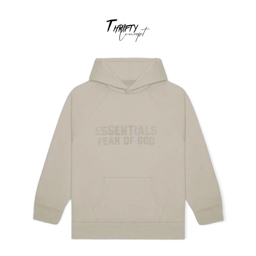 Fear of God Essentials Smoke Season Eight Hoodie (Khaki colorway), Men ...