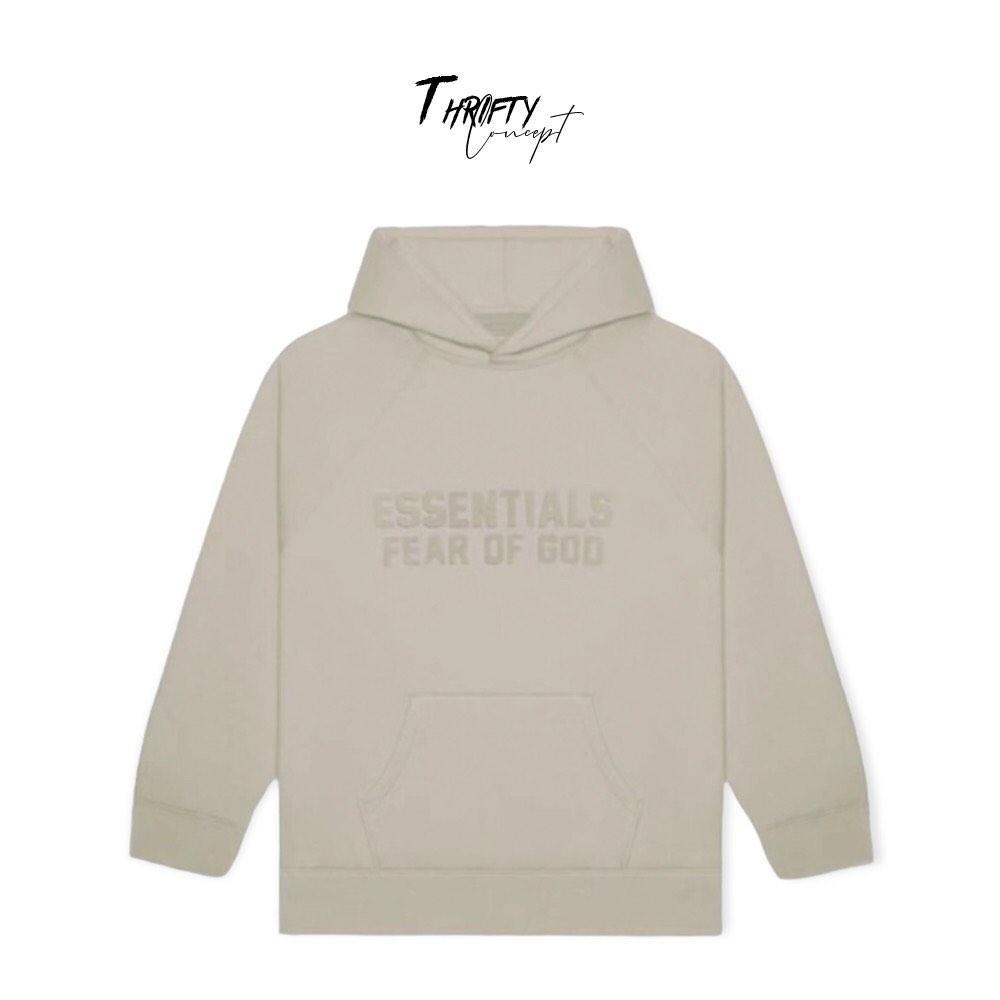 Fear of God Essentials Smoke Season Eight Hoodie (Khaki colorway), Men ...