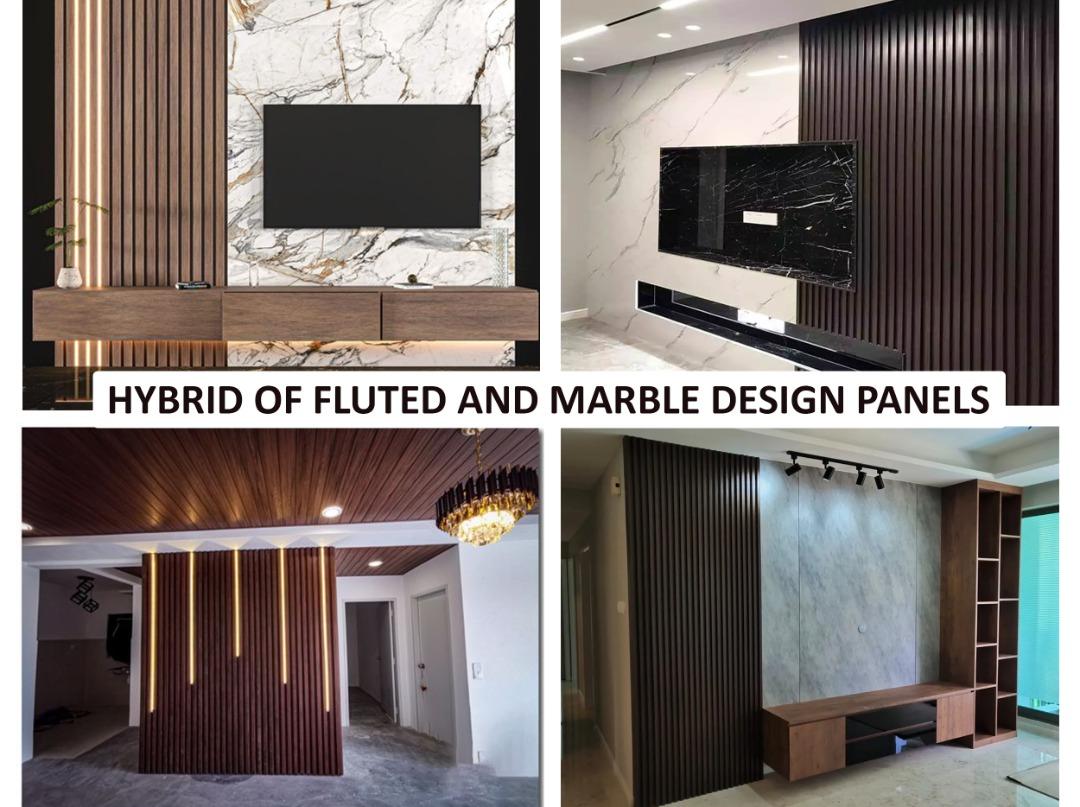 Fluted Wall Panel and Marble Design Wall Panel From, Furniture & Home ...