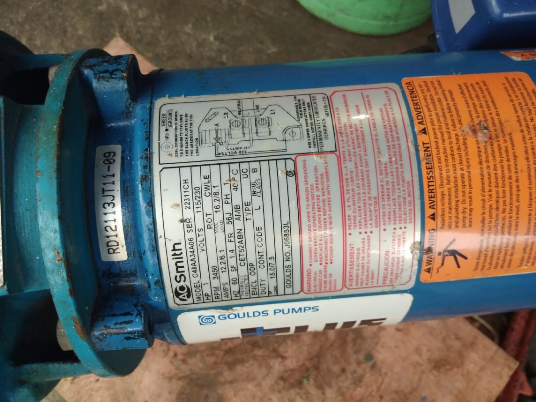 GOULDS PUMP, Commercial & Industrial, Industrial Equipment on Carousell