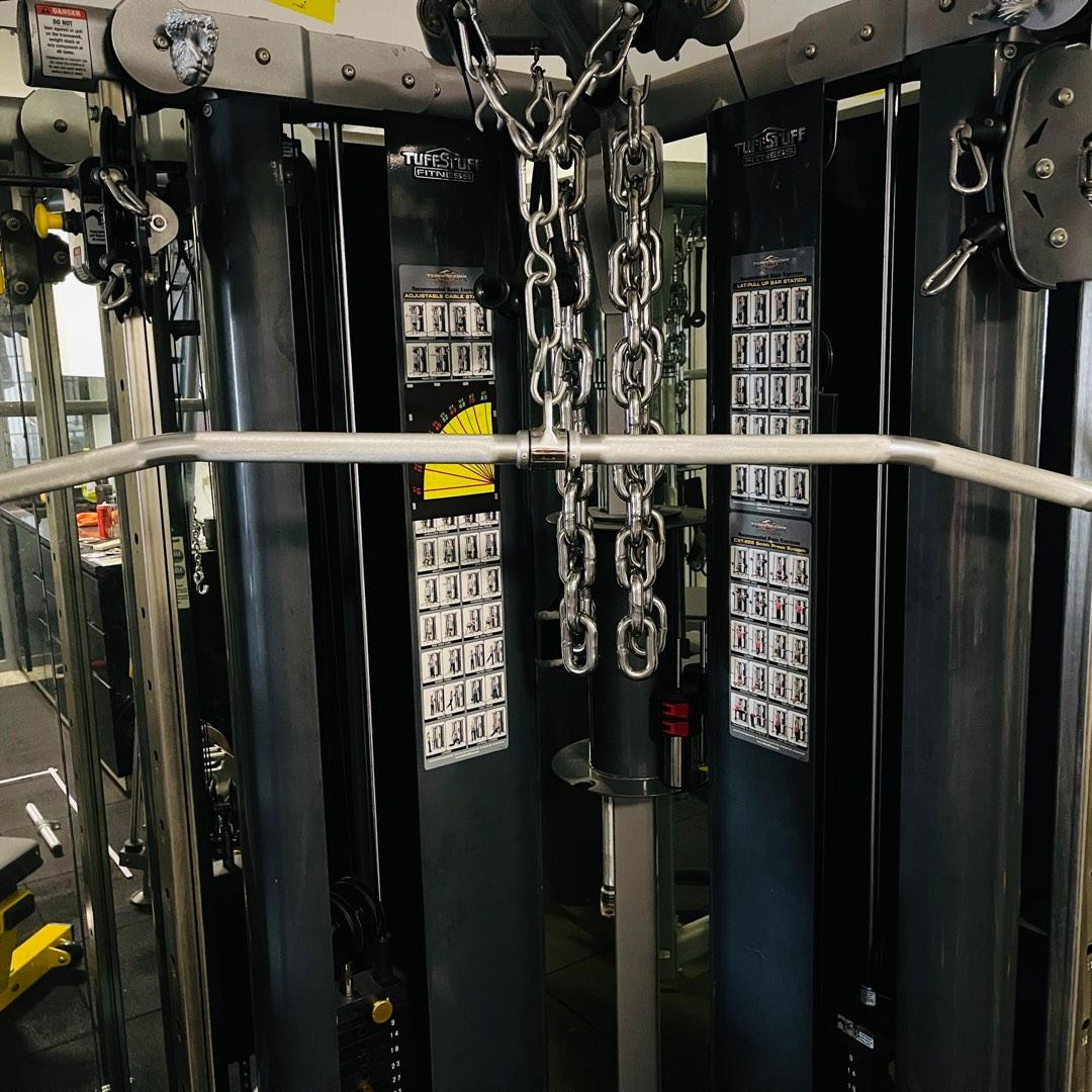 gym Handle Tricep Rope Cable Tricep Press Down LAT Pull Down Bar Rowing ...