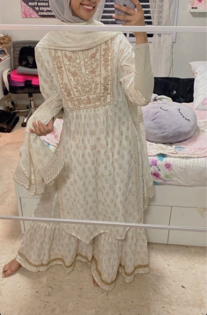 High quality Diwali Suit with Shawara Pants, Women's Fashion, Dresses ...