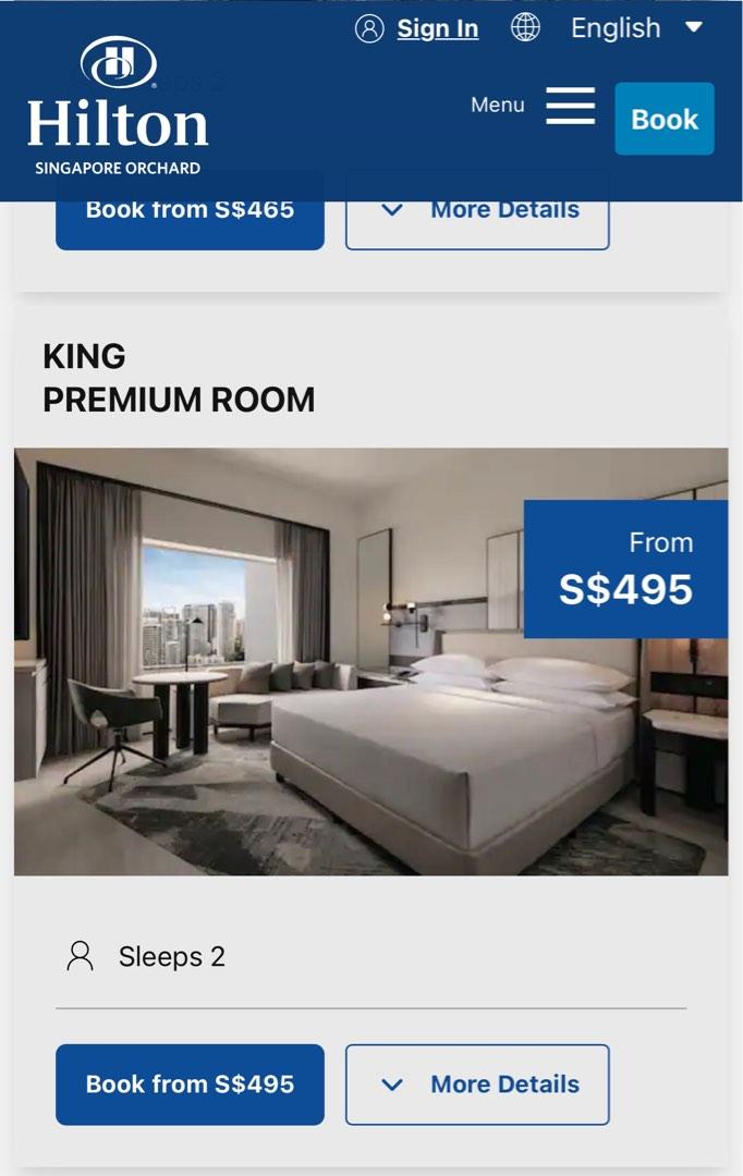 HILTON ORCHARD PREMIUM ROOM 1 NIGHT STAY, Tickets & Vouchers, Local ...