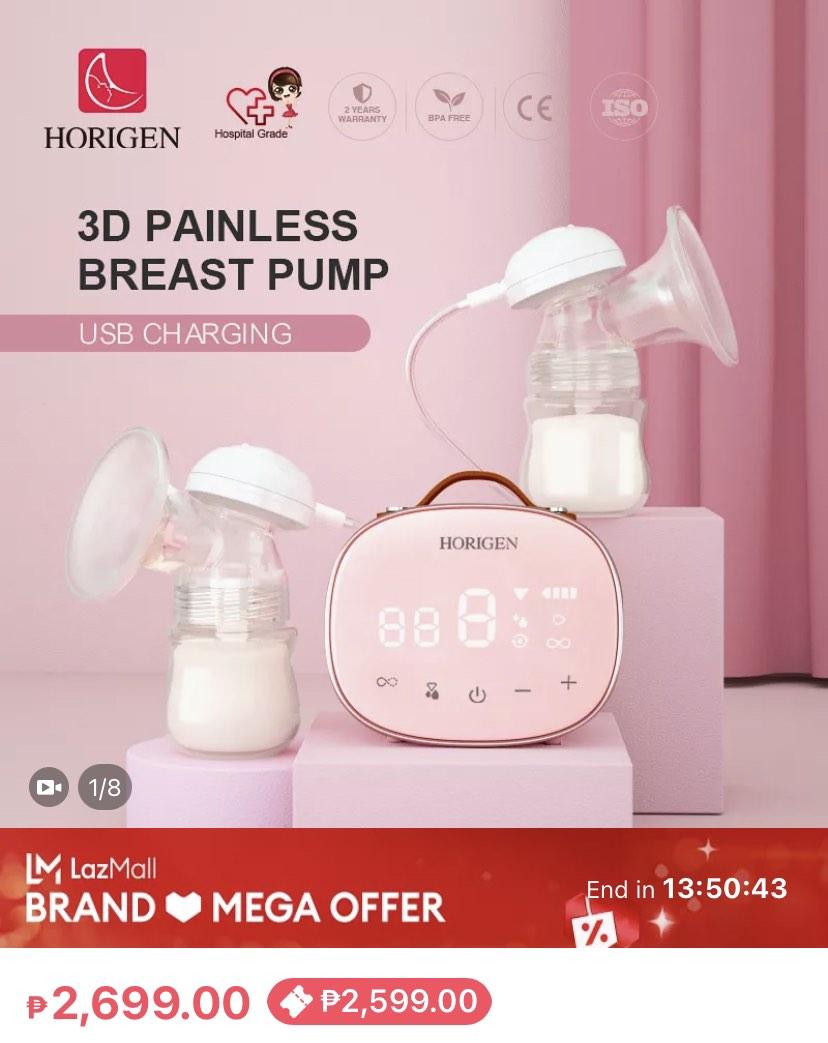 Horigen 3D Breastpump with extra Breastkit, Babies & Kids, Nursing ...