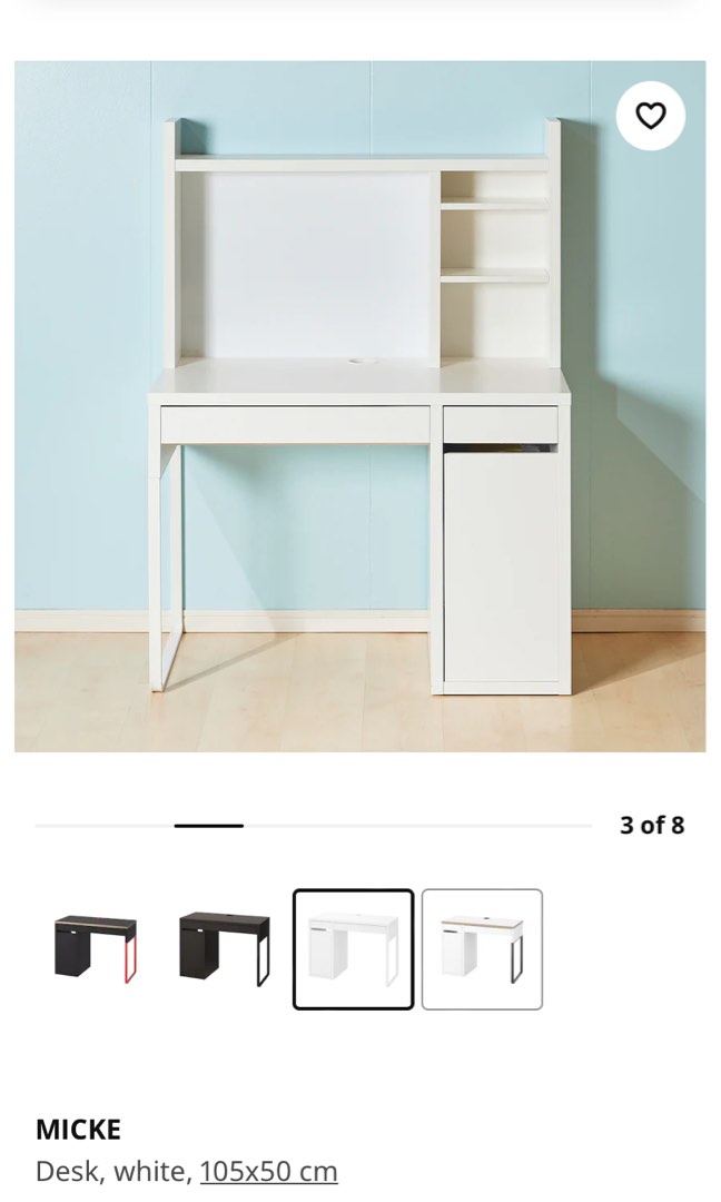 IKEA Micke table, Furniture & Home Living, Furniture, Tables & Sets on ...