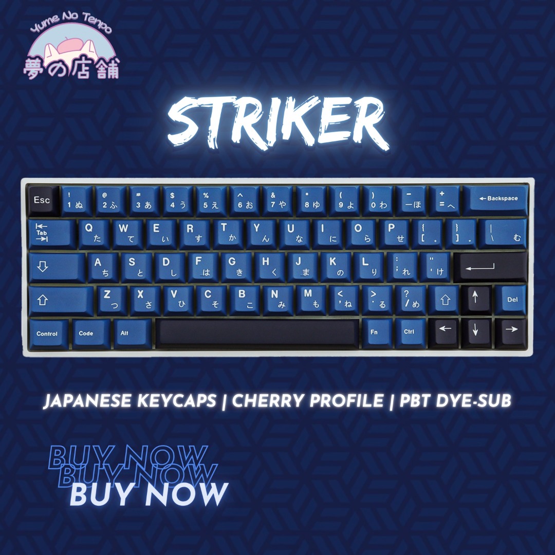 ⚽[IN STOCK] GMK Striker Keycaps | Japanese Keycaps | Cherry Profile ...