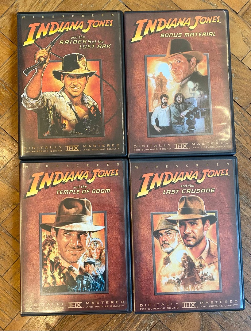 Indiana Jones Complete DVD Movie Collection, Hobbies & Toys, Music ...
