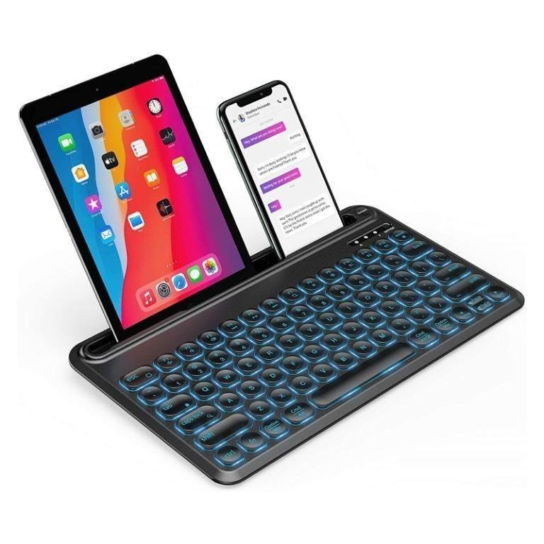 JELLY COMB Illuminated, 7-Color Backlit Wireless Keyboard for Mac ...