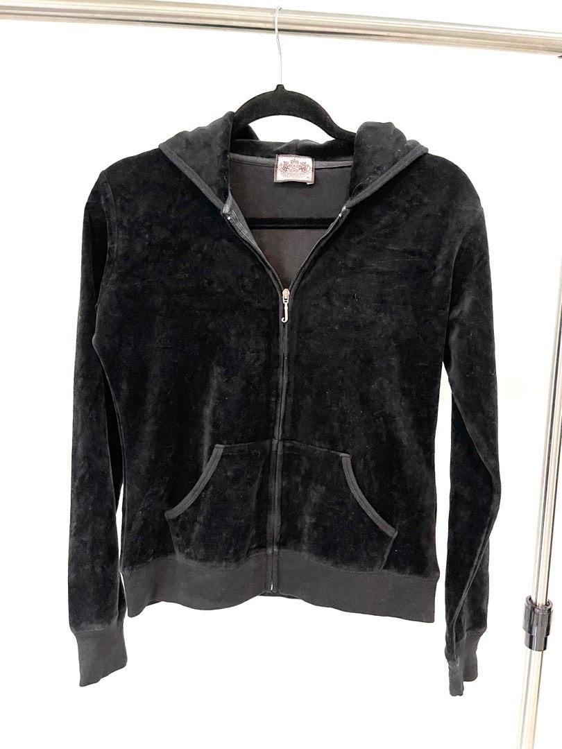 JUICY COUTURE VELOUR JACKET IN BLACK, Women's Fashion, Coats, Jackets ...