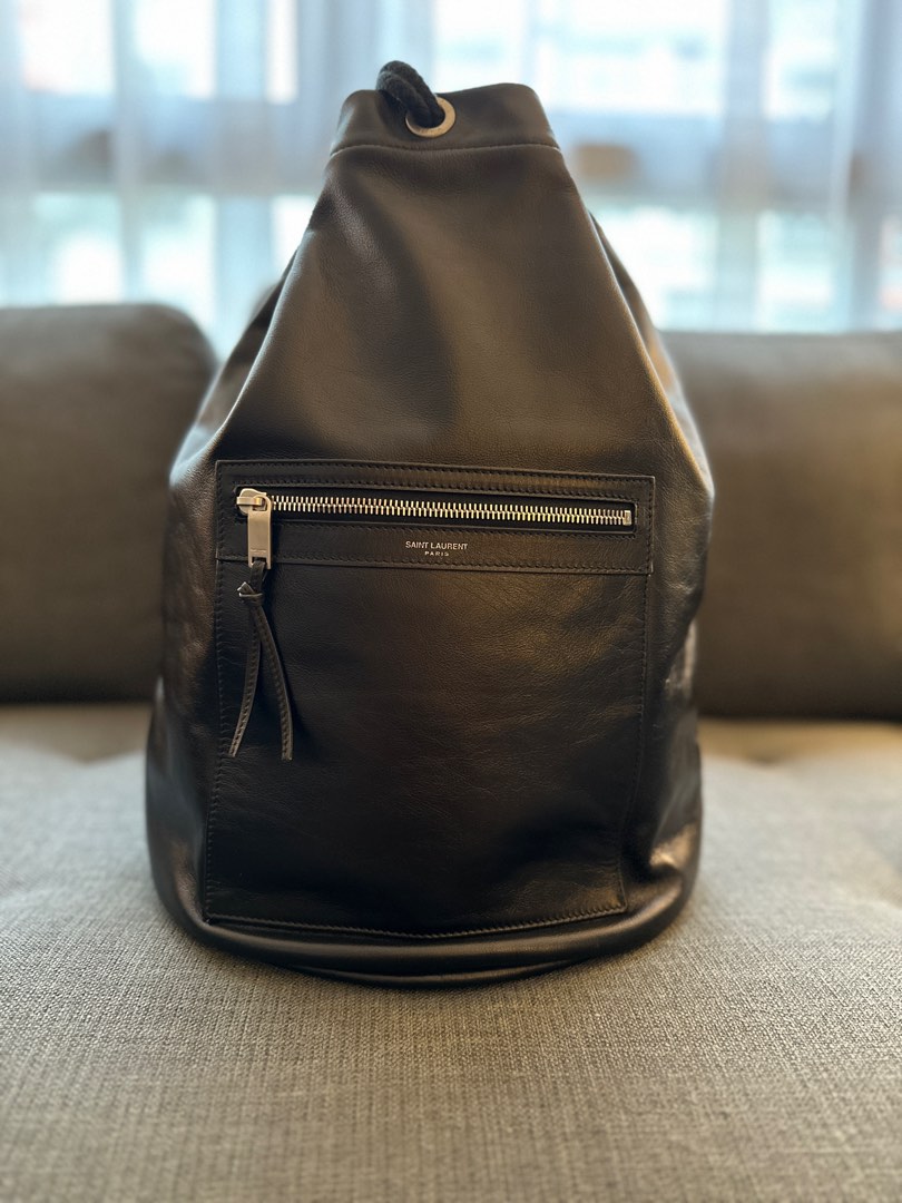 YSL Black City Sailor Backpack in Leather, Luxury, Bags & Wallets on ...