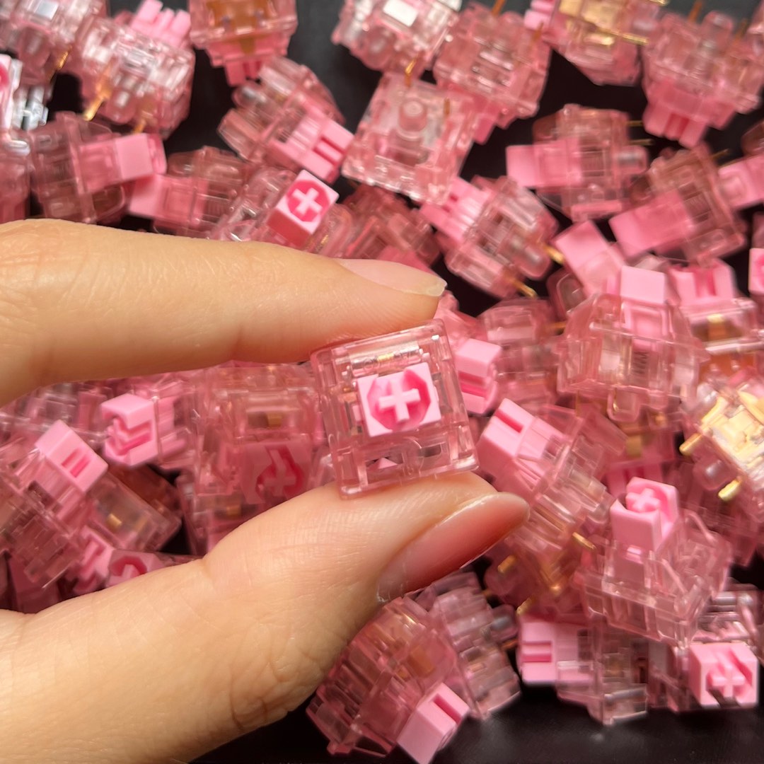 lubed akko jelly pink switches x59, Computers & Tech, Parts ...