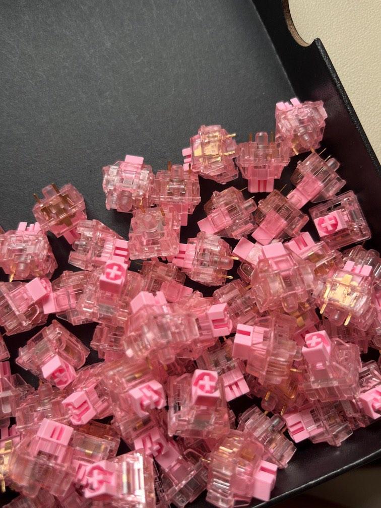lubed akko jelly pink switches x59, Computers & Tech, Parts ...