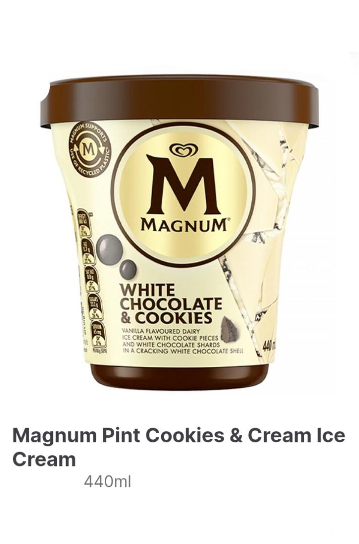 Magnum Pint Ice Cream, Food & Drinks, Chilled & Frozen Food on Carousell