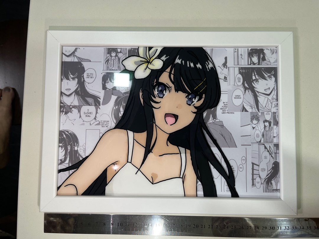 Anime Mai Sakurajima Bunny Girl Senpai Glass Painting, Hobbies & Toys ...