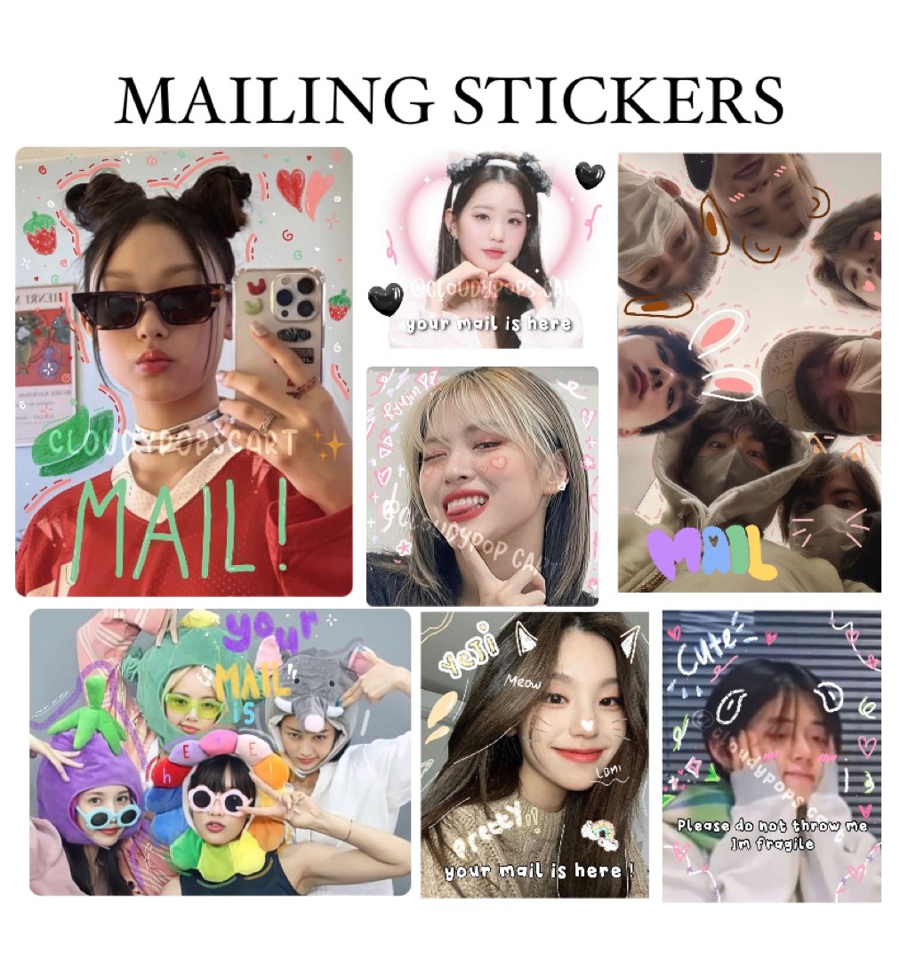 mailing stickers new jeans itzy BTS TXT yeonjun wonyoung izone ive ...