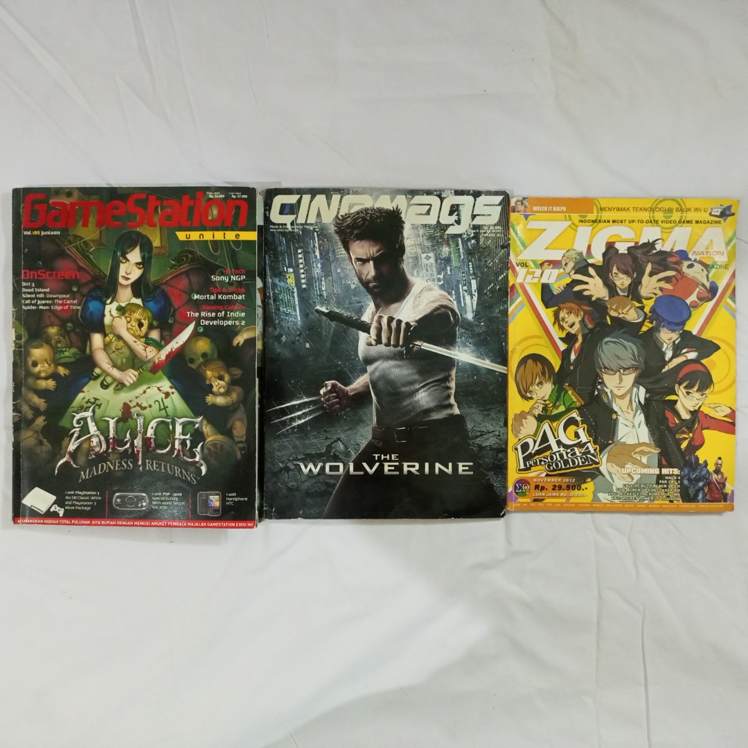 Majalah GameStation, Cinemags, Zigma, Buku & Alat Tulis, Majalah & Lainnya di Carousell