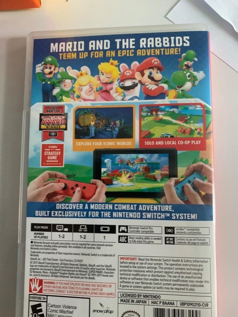 Mario+Rabbit Kingdom Battle, Video Gaming, Video Game Consoles ...