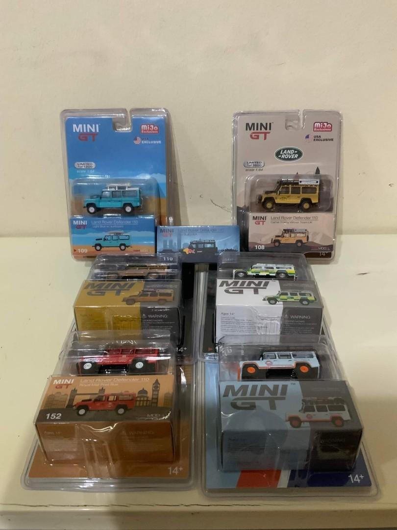 Mini GT Land Rover Defender Set of 8 Blister Camel Trophy Winner ...